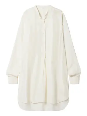 THE ROW Eden Oversized Washed-silk Shirt - Ivory