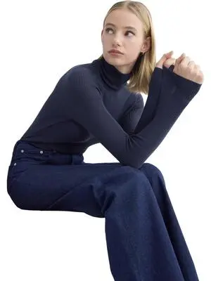 Everlane Turtleneck Sweater, Ultrasoft Merino - Rich Navy
