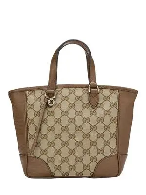 Gucci Original GG Bree Top Handle Tote Small Brown