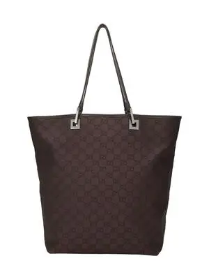 Gucci Gg Nylon Tote - Brown
