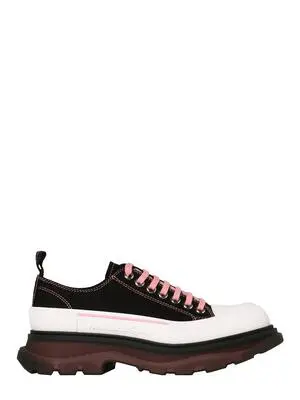 Alexander McQueen Tread Slick Low Lace-up Sneakers - Black/blossom Pink
