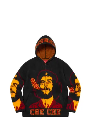 Supreme Che Hooded Zip Up Sweater - Black
