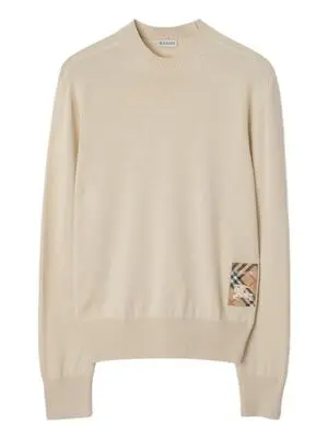 Burberry Burberry Check Label Wool Sweater Nutmeg