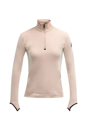 Moncler Polartec Quarter-zip Base Layer - Light Pink