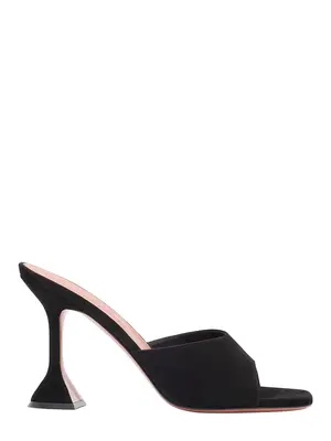 Amina Muaddi Lupita Suede Mules - Black