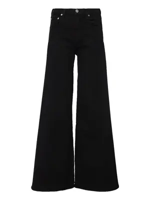 Citizens Of Humanity Amari High-rise Wide-leg Jeans In Currant - Black