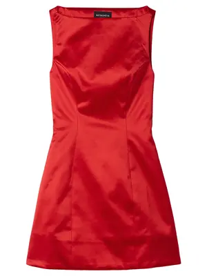 Retrofete Livle Duchesse-satin Mini Dress - Red