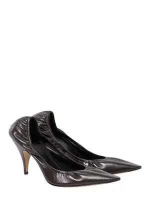 THE ROW Uxor Leather Pumps - Brown