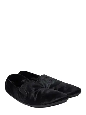 THE ROW Vincit Pony Hair Slip-on Loafers - Black