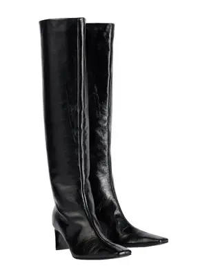 Khaite Ona 55 Leather Knee-high Boots - Black