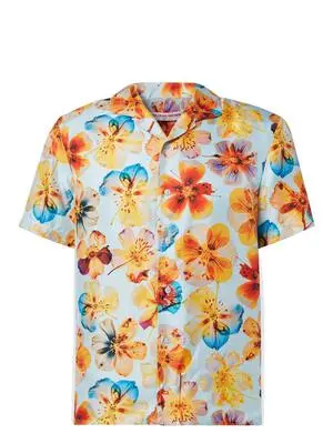 Orlebar Brown Hibbert Floral Silk Bowling Shirt - Multicoloured