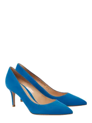 GIANVITO ROSSI 70 Suede Pumps - Blue