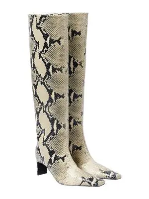 Khaite Ona 55 Snake-effect Leather Knee-high Boots - Multicoloured