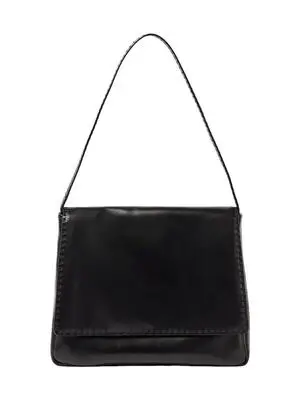 THE ROW Nuance Leather Shoulder Bag - Black