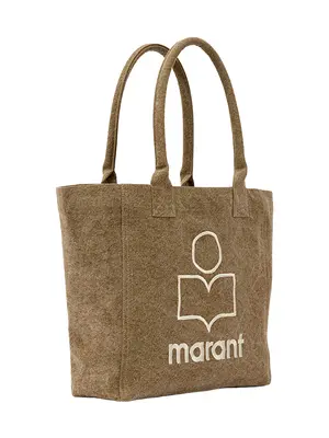 Isabel Marant Small Yenky Tote Bag Dark Khaki