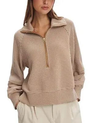 Varley Milano Half Zip Sweatshirt - Golden Brown