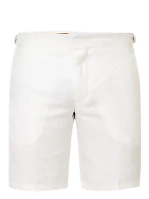 Orlebar Brown Norwich Regular-fit Linen Shorts - White Sand