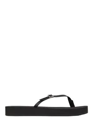 STUART WEITZMAN Embellished Platform Flip Flops Black