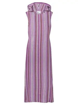 Lisa Marie Fernandez Column Hooded Maxi Dress - Pink