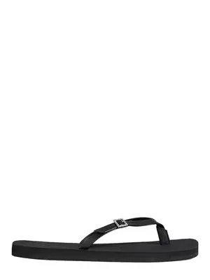 STUART WEITZMAN Embellished Flip Flops - Black