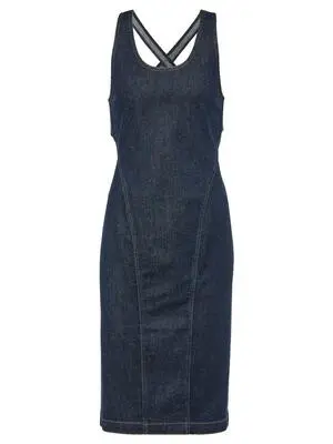 Alaïa Sculpt Denim Dress - Blue