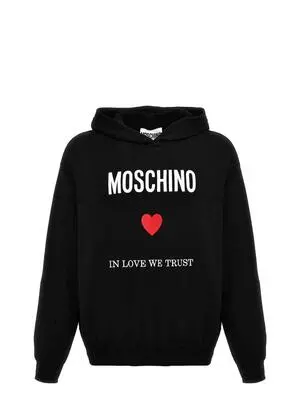 Moschino In Love We Trust Hooded Sweatshirt - Black
