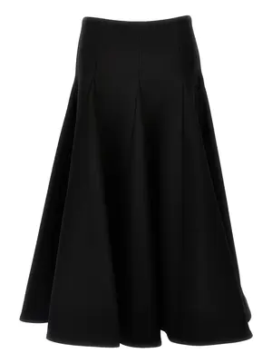 Valentino Garavani Solid Crepe Couture Skirt - Black