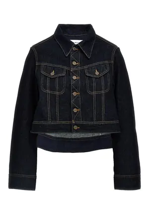 Victoria Beckham Cropped Jacket - Blue