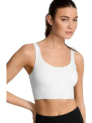 Victoria's Secret Vsx Elevate™ Seamless-comfort Sports Bra - White,ivory