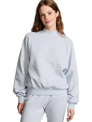 Pink Campus Fleece™ Mock-neck Sweatshirt - Blue