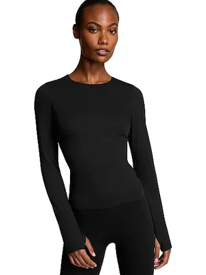 Victoria's Secret Vsx Elevate™ Long-sleeve Tee - Black