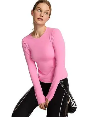 Victoria's Secret VSX Elevate™ Long-Sleeve Tee Pink