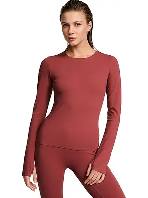 Victoria's Secret VSX Elevate™ Long-Sleeve Tee Red