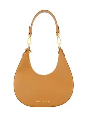 Mac Duggal Grain Leather Hobo Bag - Toffee
