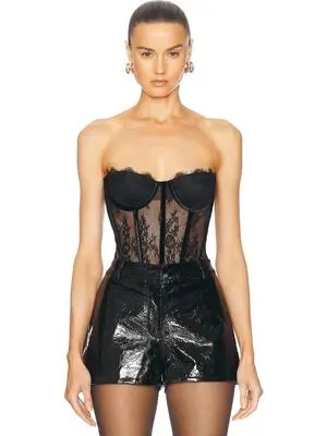 Retrofete Gisela Lace Bodysuit - Black