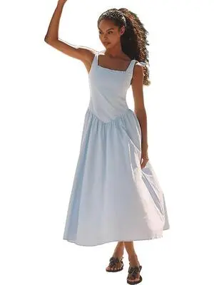 Peixoto Harlow Drop-Waist Midi Dress Blue