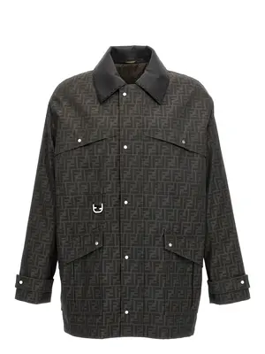 Fendi Ff' Jacquard Jacket - Brown