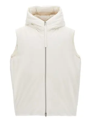 JIL SANDER 01' Padded Nylon Vest - White