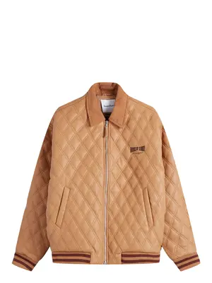 HOUSE OF SUNNY Midcentury Quilt Bomber Jacket - Neutral