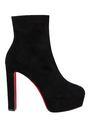 CHRISTIAN LOUBOUTIN Loo Booty 130 Velour Heeled Ankle Boots - Black
