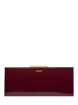 Saint Laurent Calfskin Midnight Clutch Bag Red