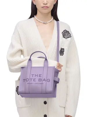 Marc Jacobs Small Leather Tote Bag - Purple