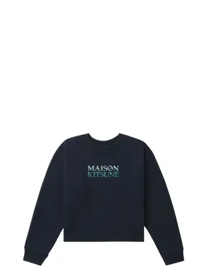 Maison Kitsuné Logo-embroidered Sweatshirt - Blue