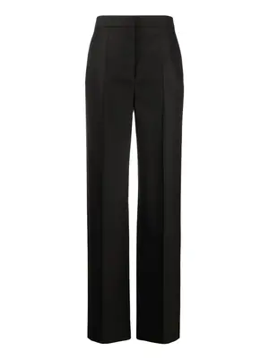 THE ROW Pressed-crease High-waisted Trousers - Black