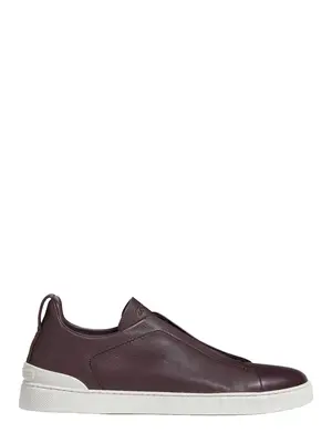 Zegna Zegna Triple Stitch Slip-On Sneakers Purple