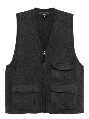 Comme Des Garçons Zip-up Cardigan - Grey