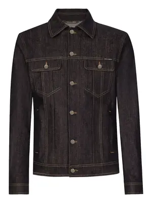 Dolce & Gabbana Stretch-cotton Denim Jacket - Grey