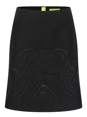 Shanghai Tang Lishui Embroidered Mini Skirt - Black