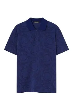 Versace Barocco Polo Shirt - Blue