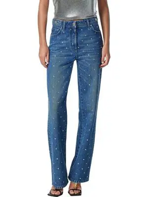 Versace Cielo Stellato Medusa '95 Boyfriend Jeans - Blue